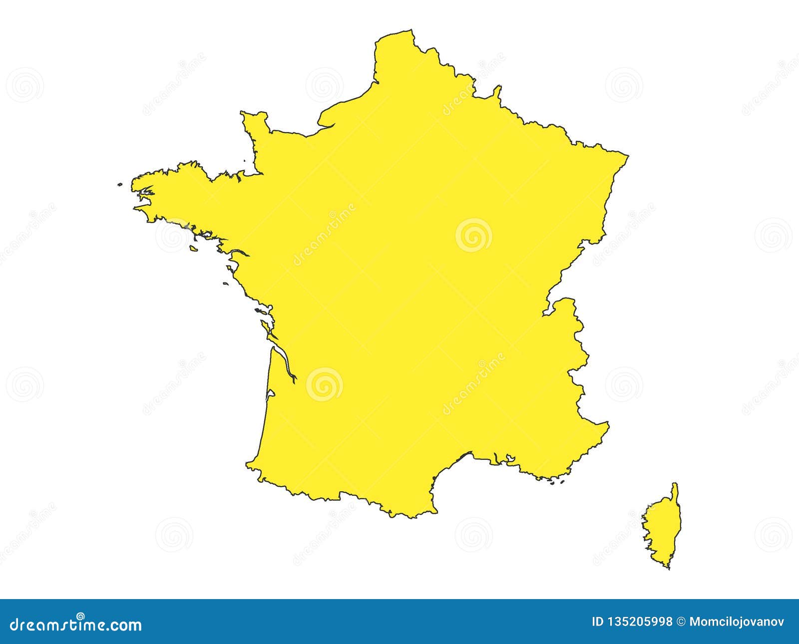 Map of France stock vector. Illustration of border, light - 135205998