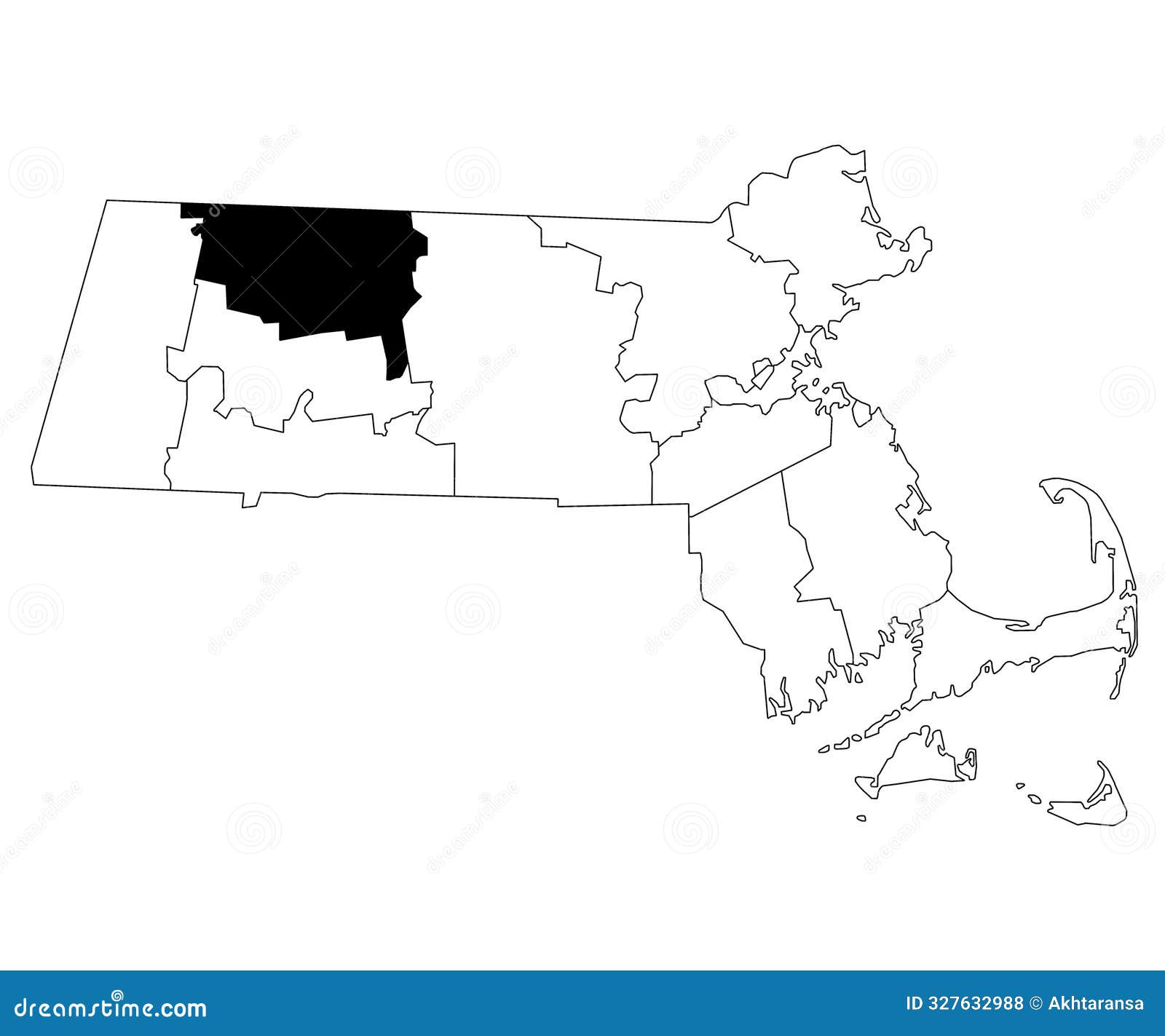 Map Of Franklin County In Illinois State On White Background. Single ...