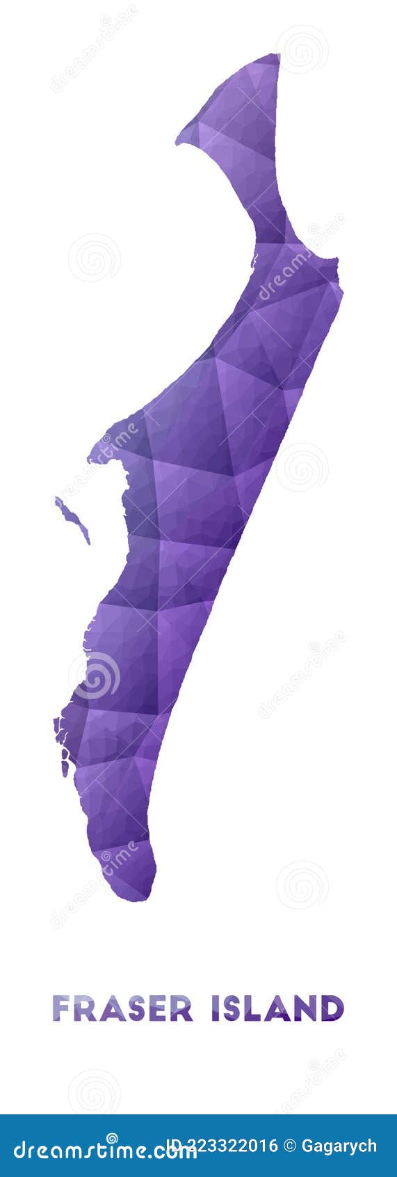 Fraser Island Geometric Map. Vector Illustration | CartoonDealer.com ...
