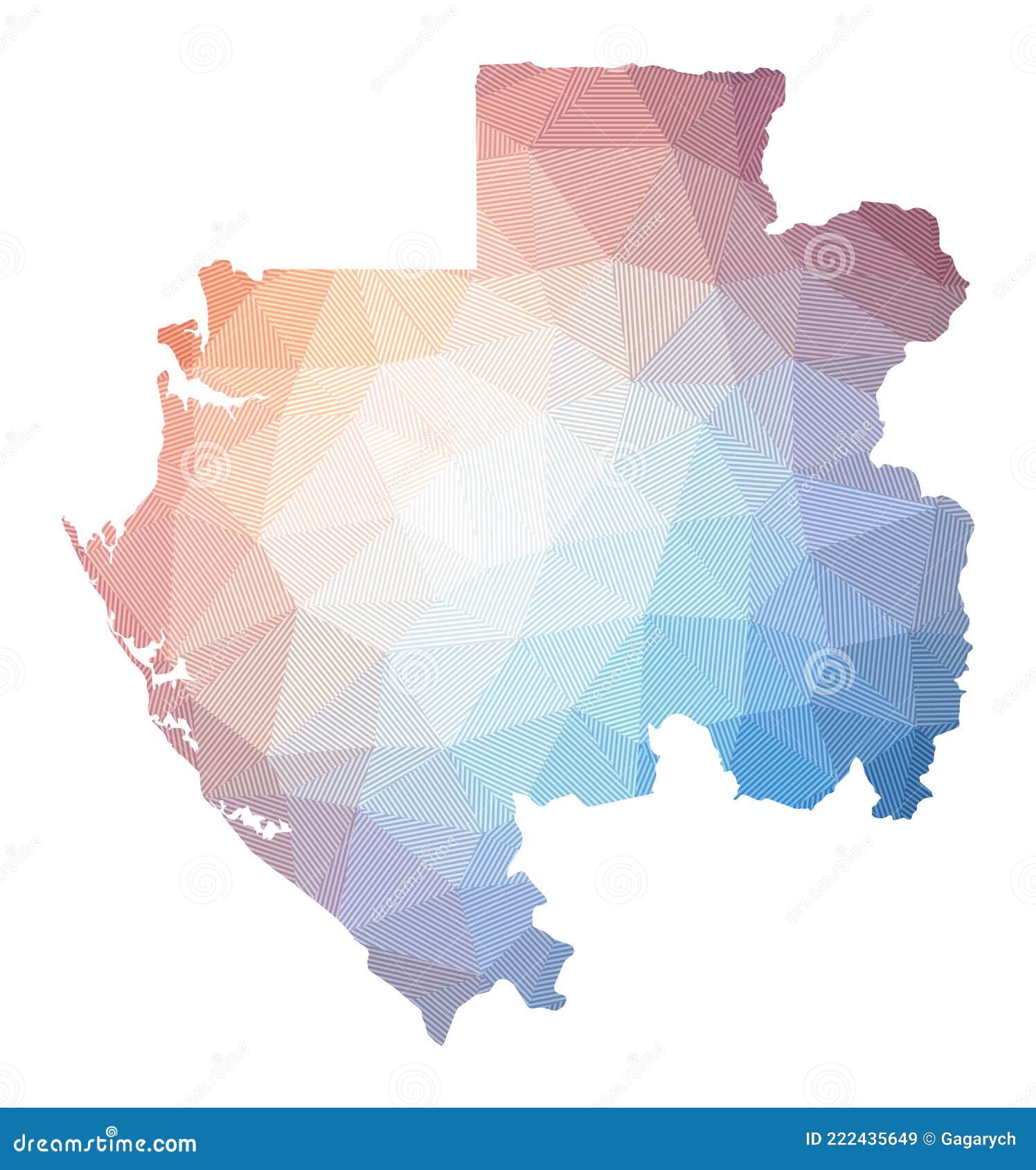 Map of Gabon. stock vector. Illustration of infographic - 222435649