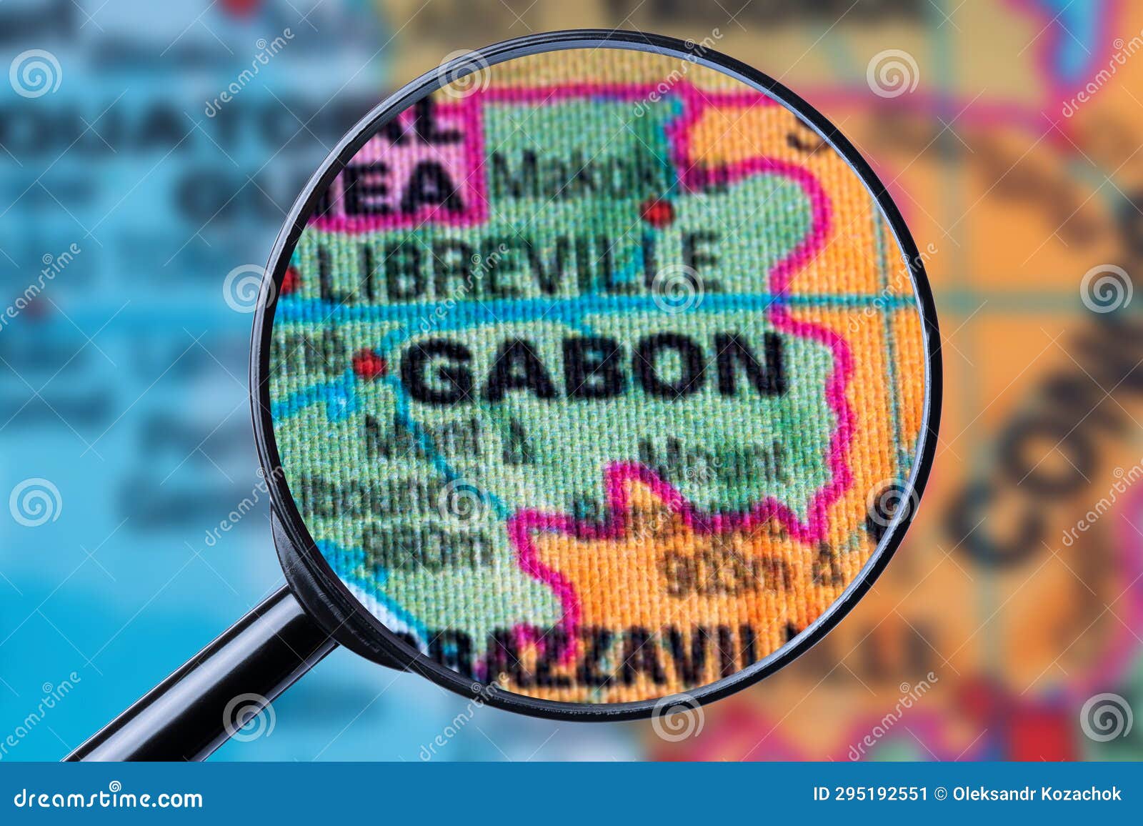Geographic Map Of Gabon With Capital City Libreville Royalty-Free Stock ...