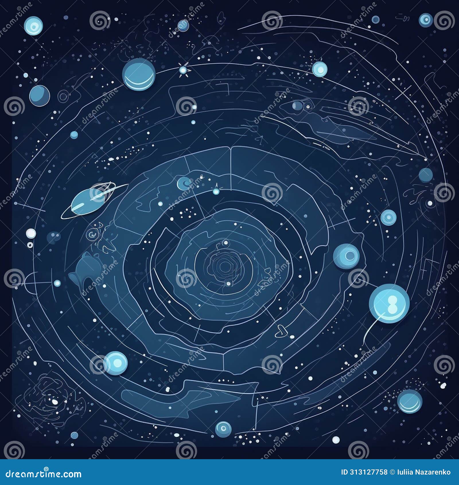 Map of the Galaxy in Dark Color. AI Generated Stock Photo - Image of ...