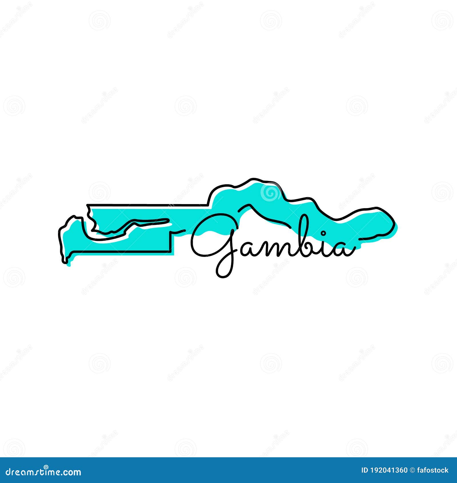 Map of Gambia Vector Design Template. Stock Vector - Illustration of ...