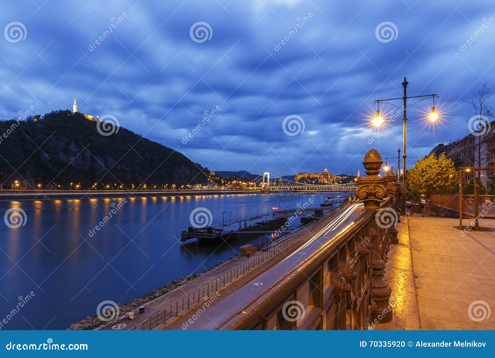 Map of Gellert Hill and Buda Castle.Budapest Stock Photo - Image of ...