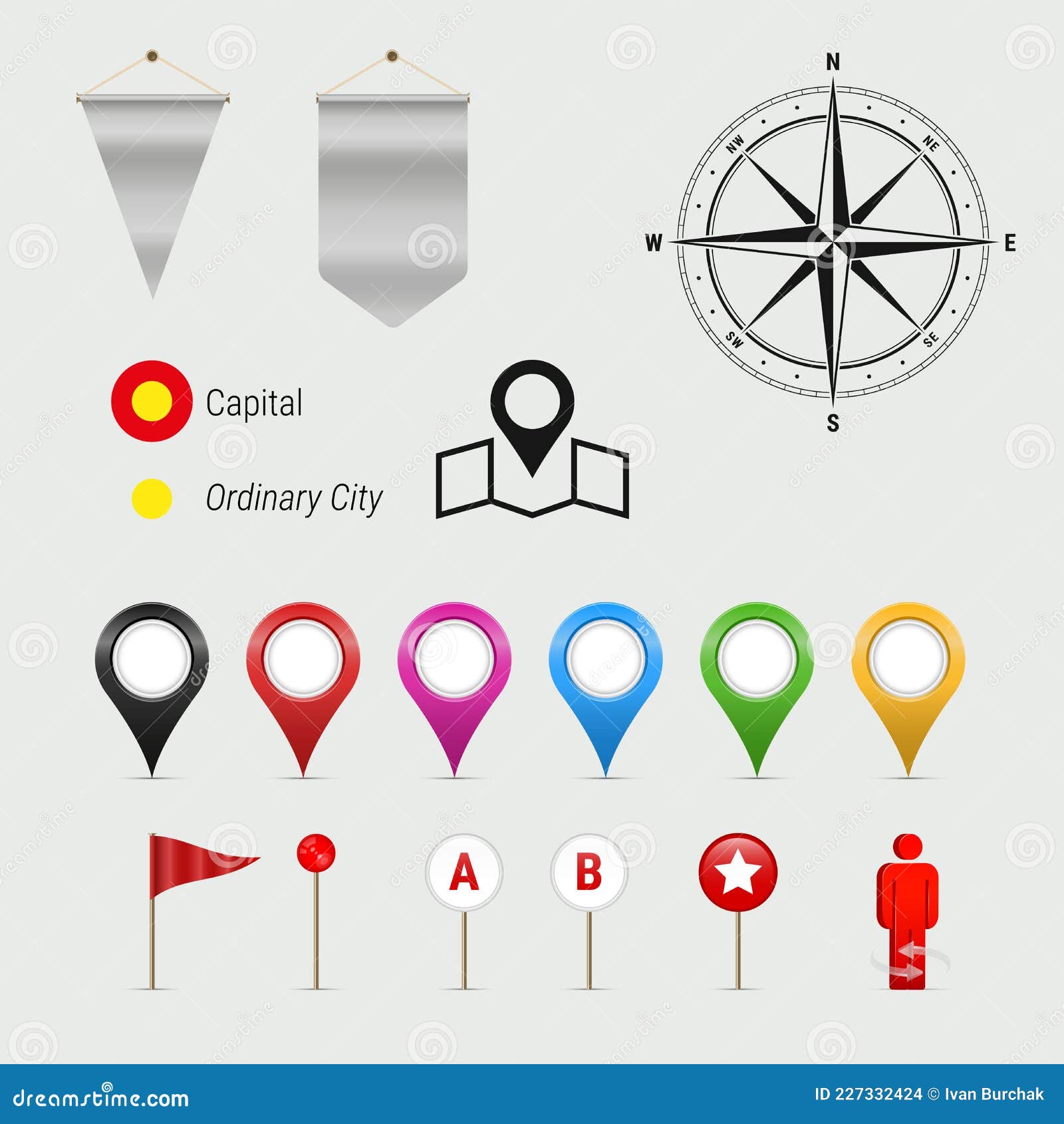 Map and Geography Infographics Elements. Vector Design Elements Set for ...