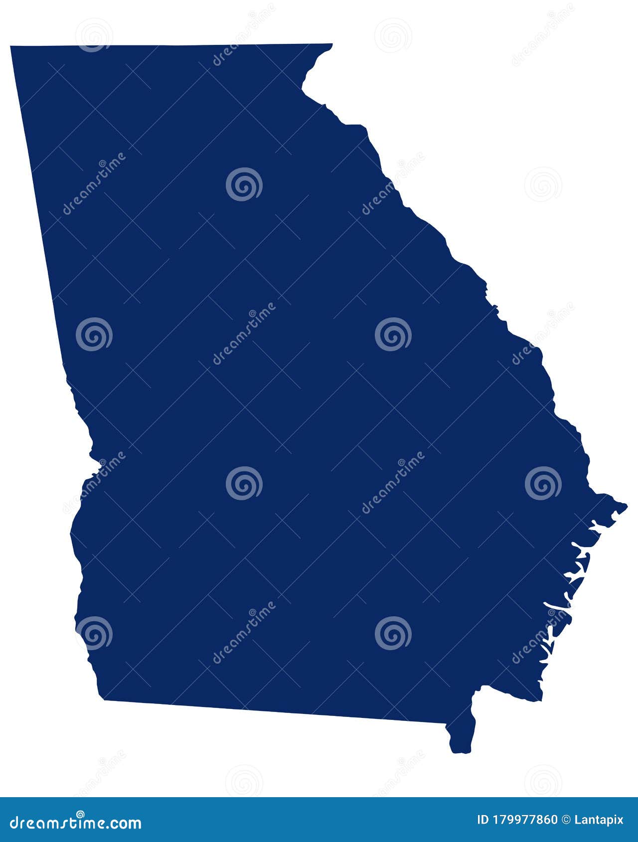 Map of Georgia in Blue Colour Stock Vector - Illustration of marketing ...