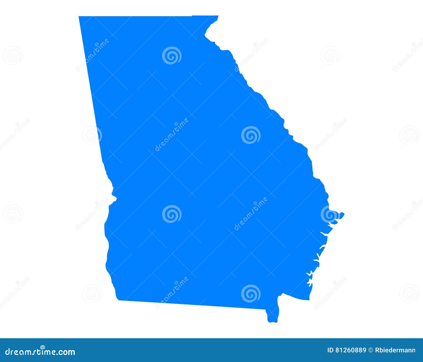 Map of Georgia stock vector. Illustration of state, united - 81260889