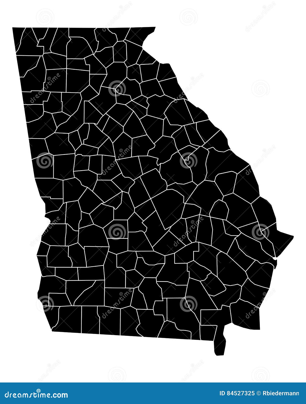 Map of Georgia stock vector. Illustration of contour - 84527325