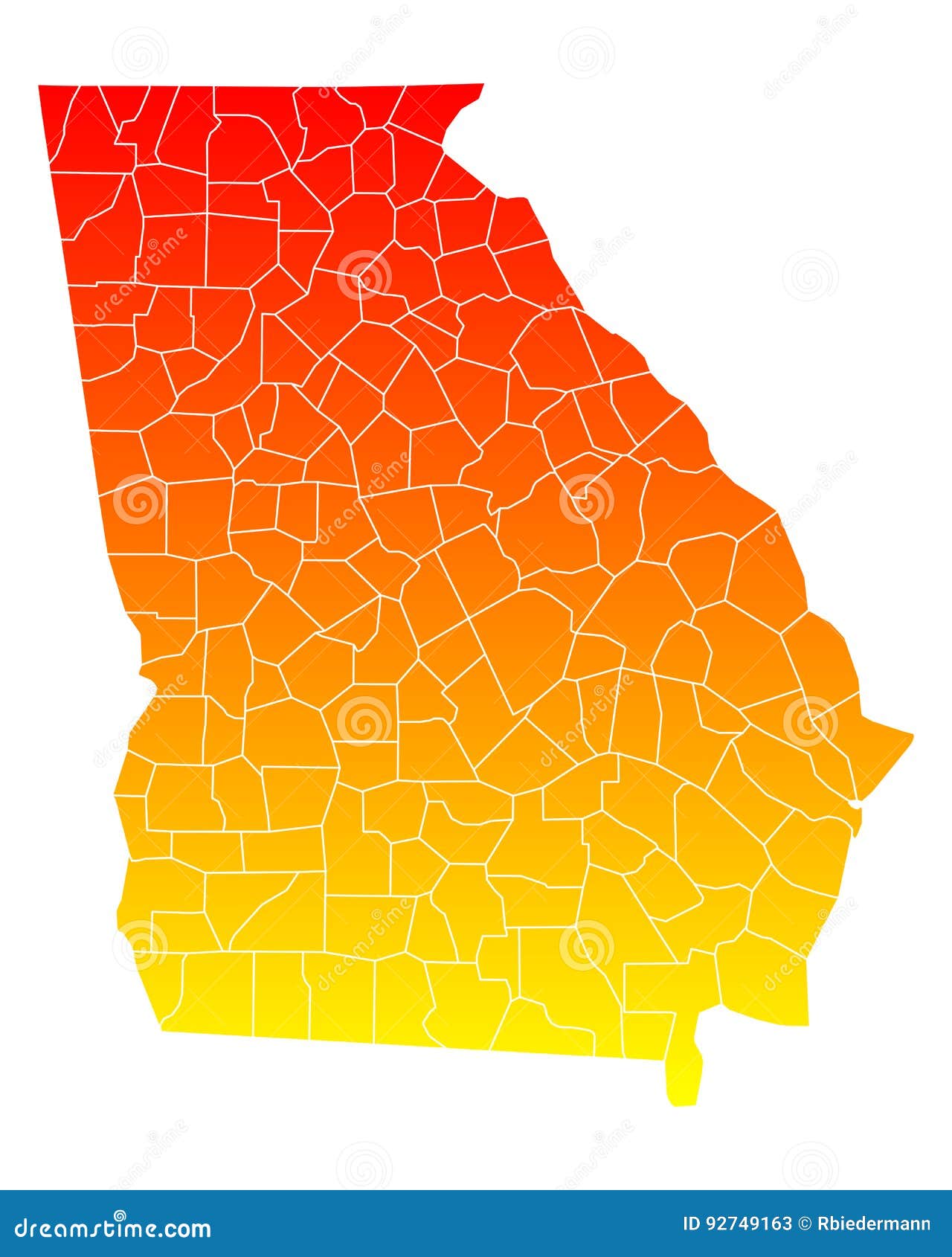 Map of Georgia stock vector. Illustration of travel, states - 92749163