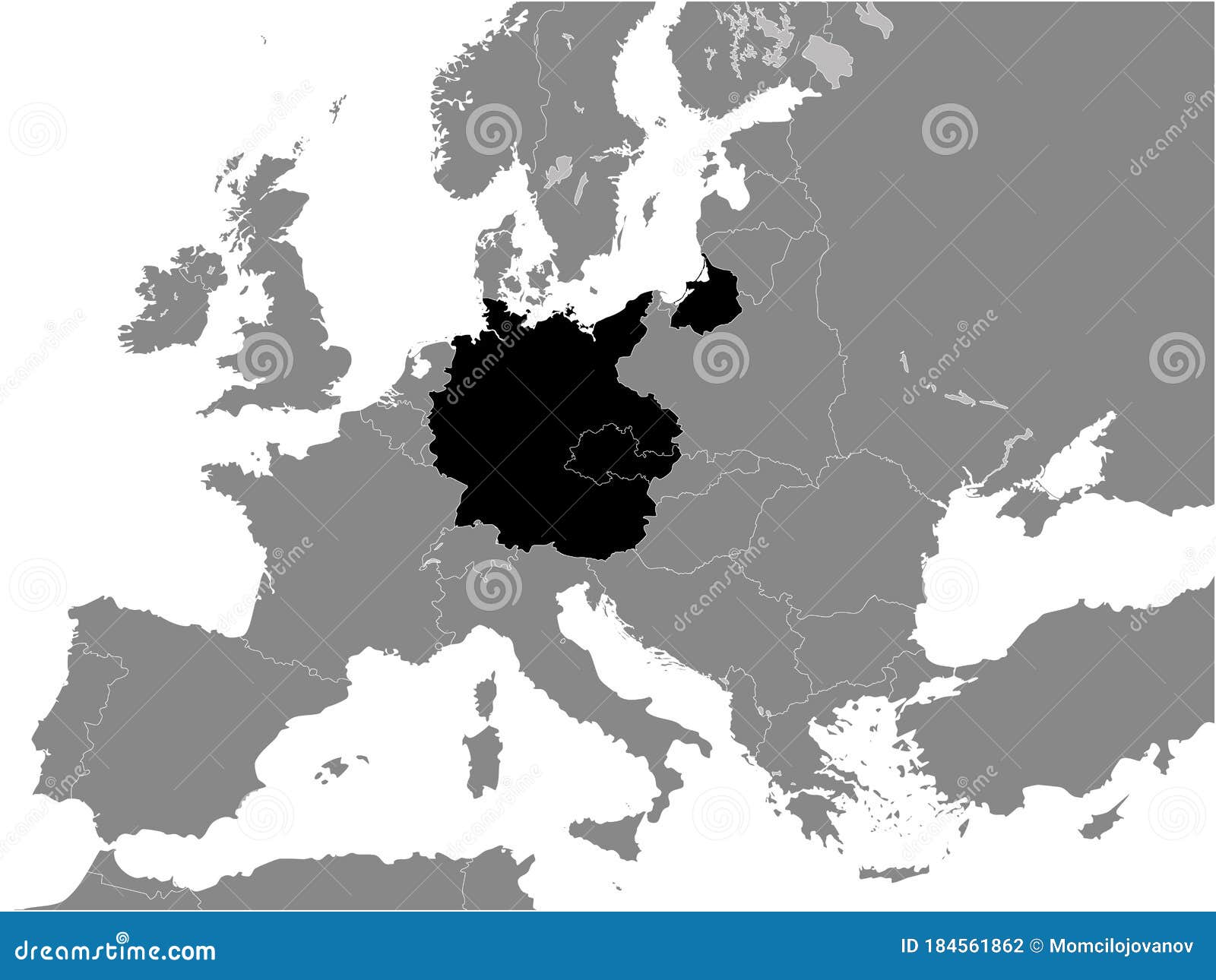 Map of German Reich Year March 1939 Stock Vector - Illustration of 1190 ...