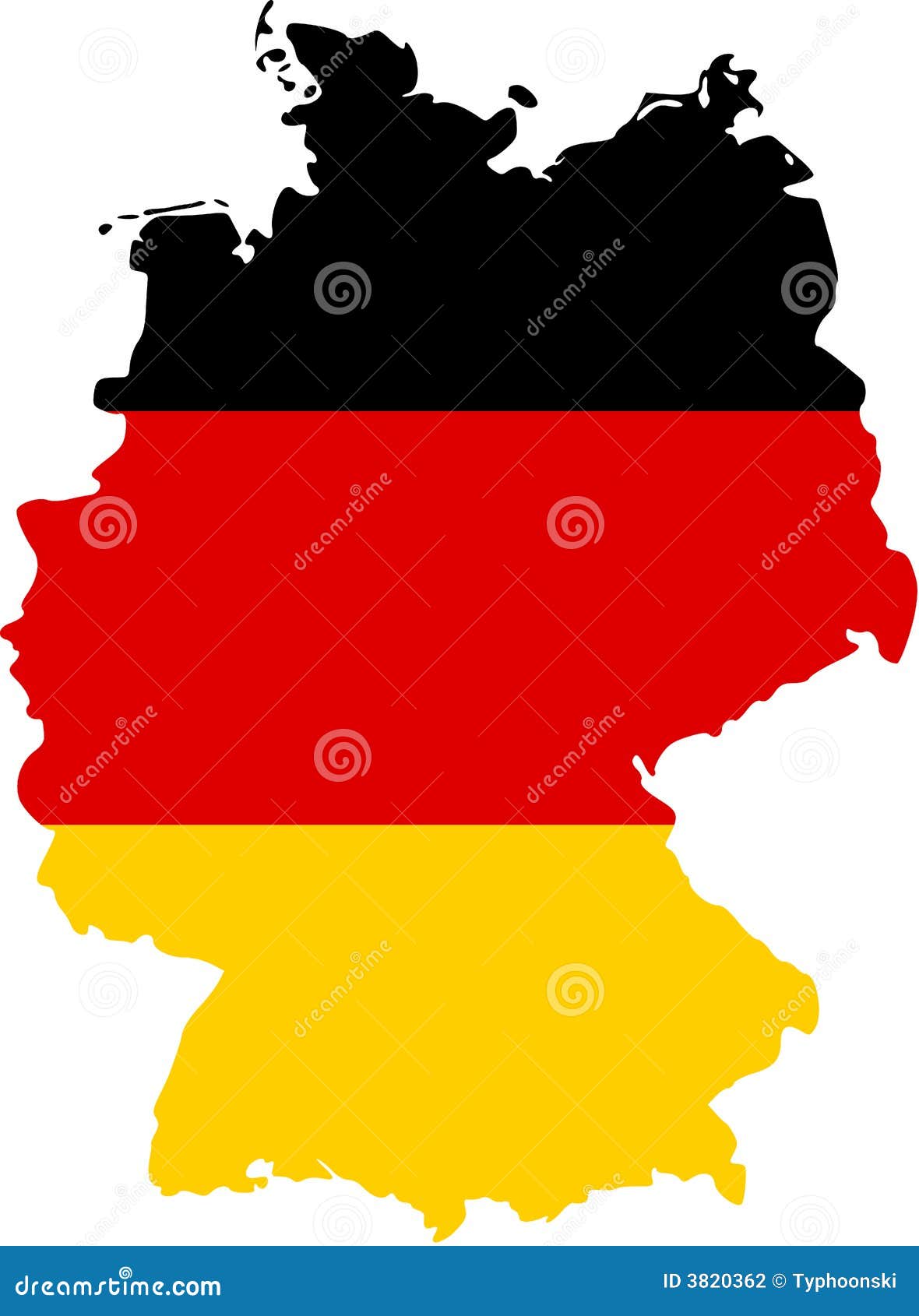 Map of Germany stock illustration. Illustration of country - 3820362