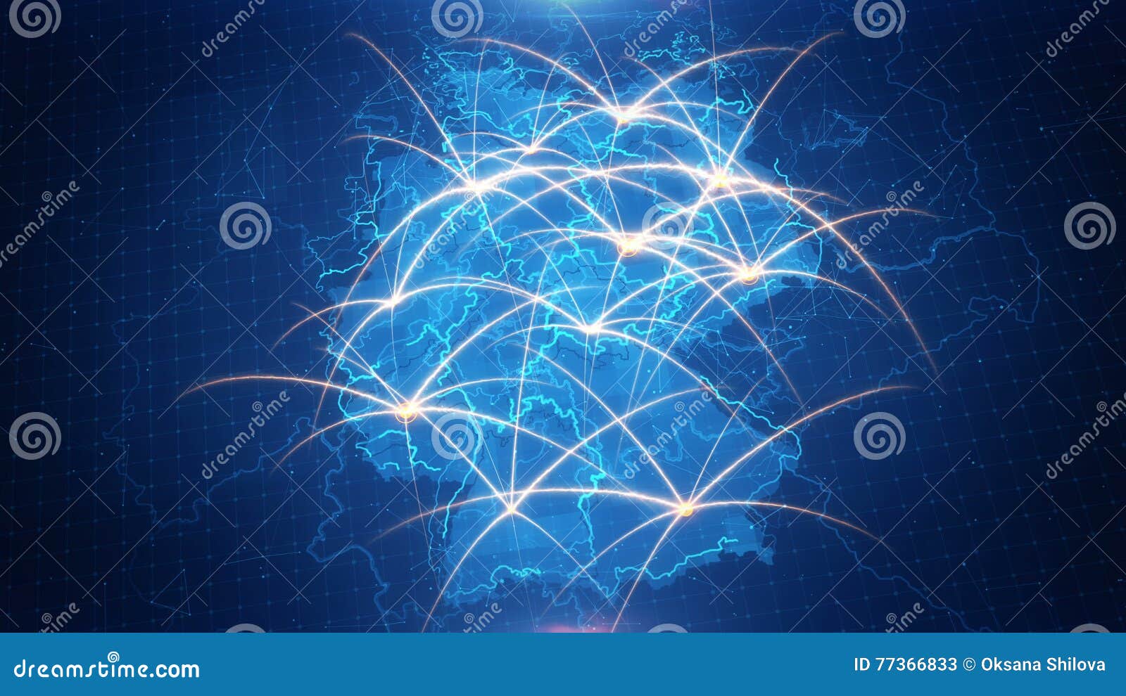 Map of the Germany with the Animated Background. Stock Video - Video of ...