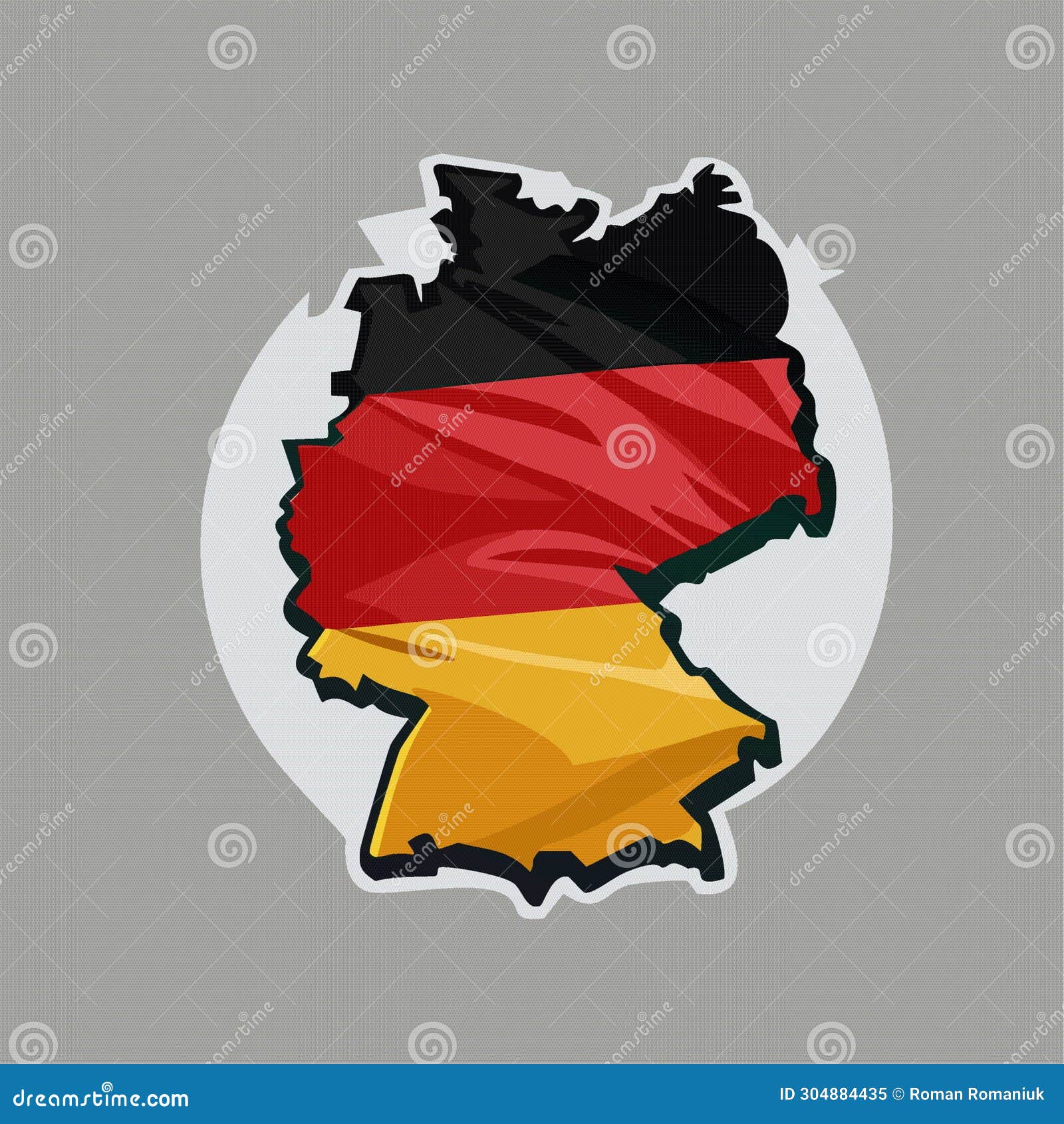 Map of Germany As Form of Map Vector Illustration Stock Illustration ...
