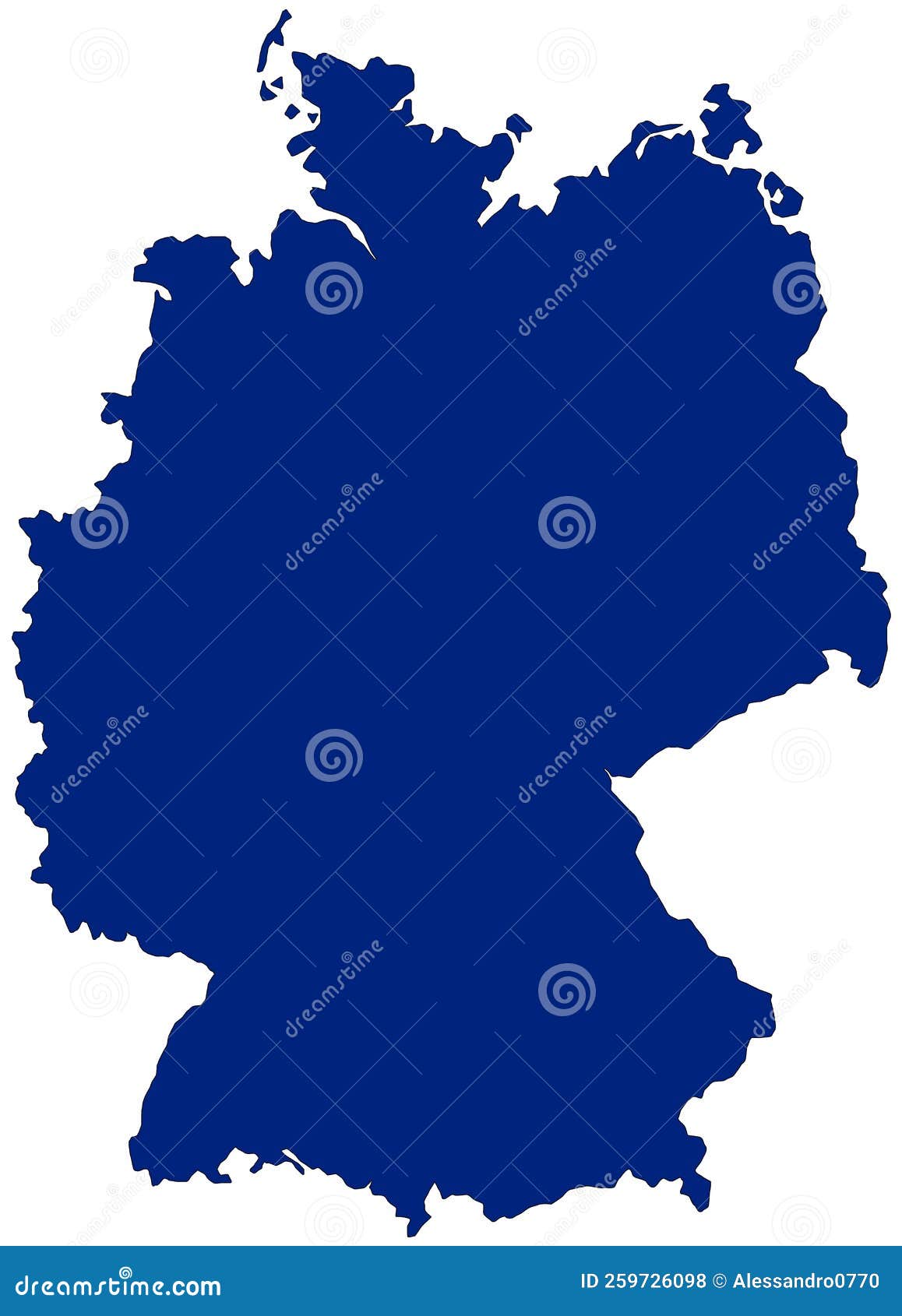 Map of Germany in blue stock illustration. Illustration of patriot ...