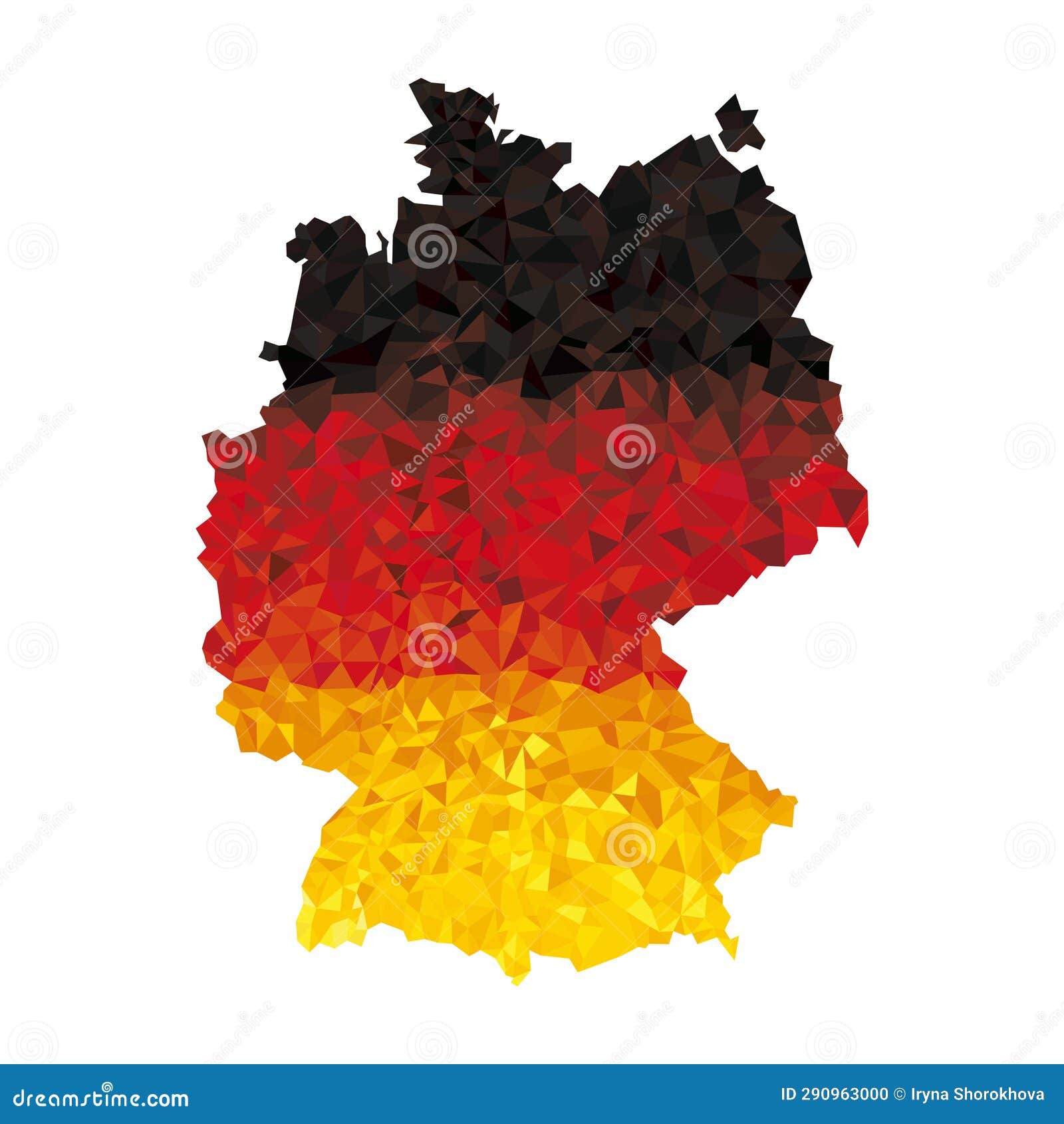 Map of Germany Drawn with Polygons Stock Illustration - Illustration of ...