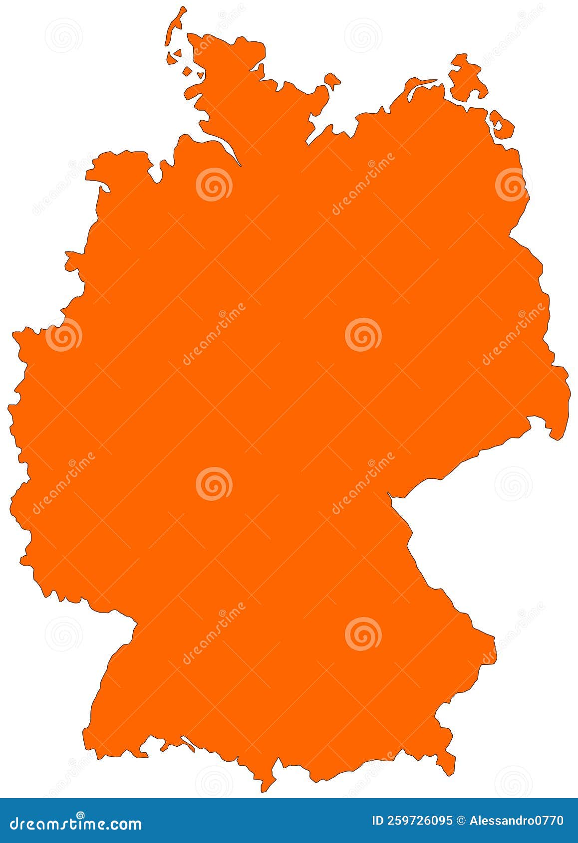 Map of Germany in orange stock illustration. Illustration of culture ...