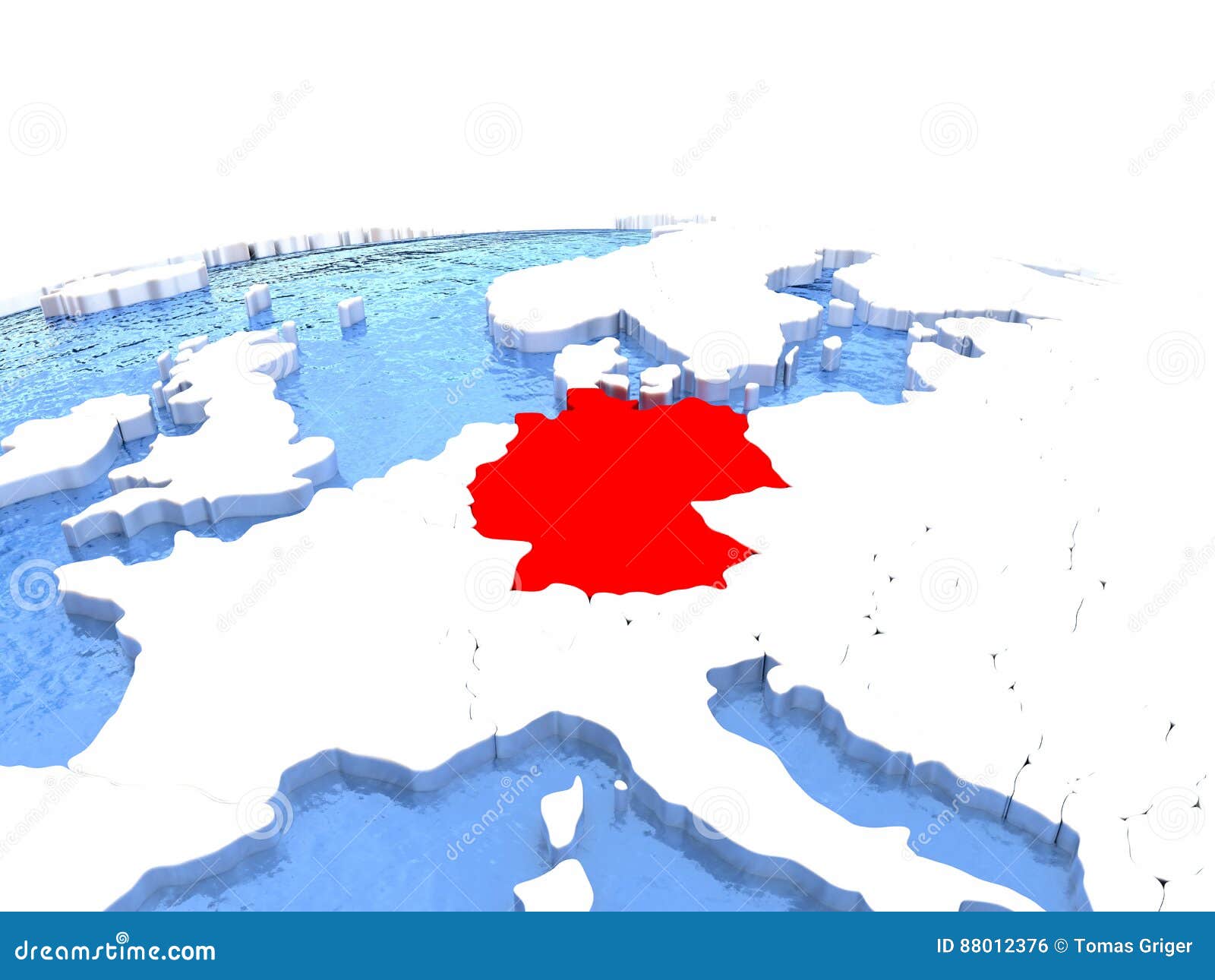 Map of Germany on globe stock illustration. Illustration of political ...