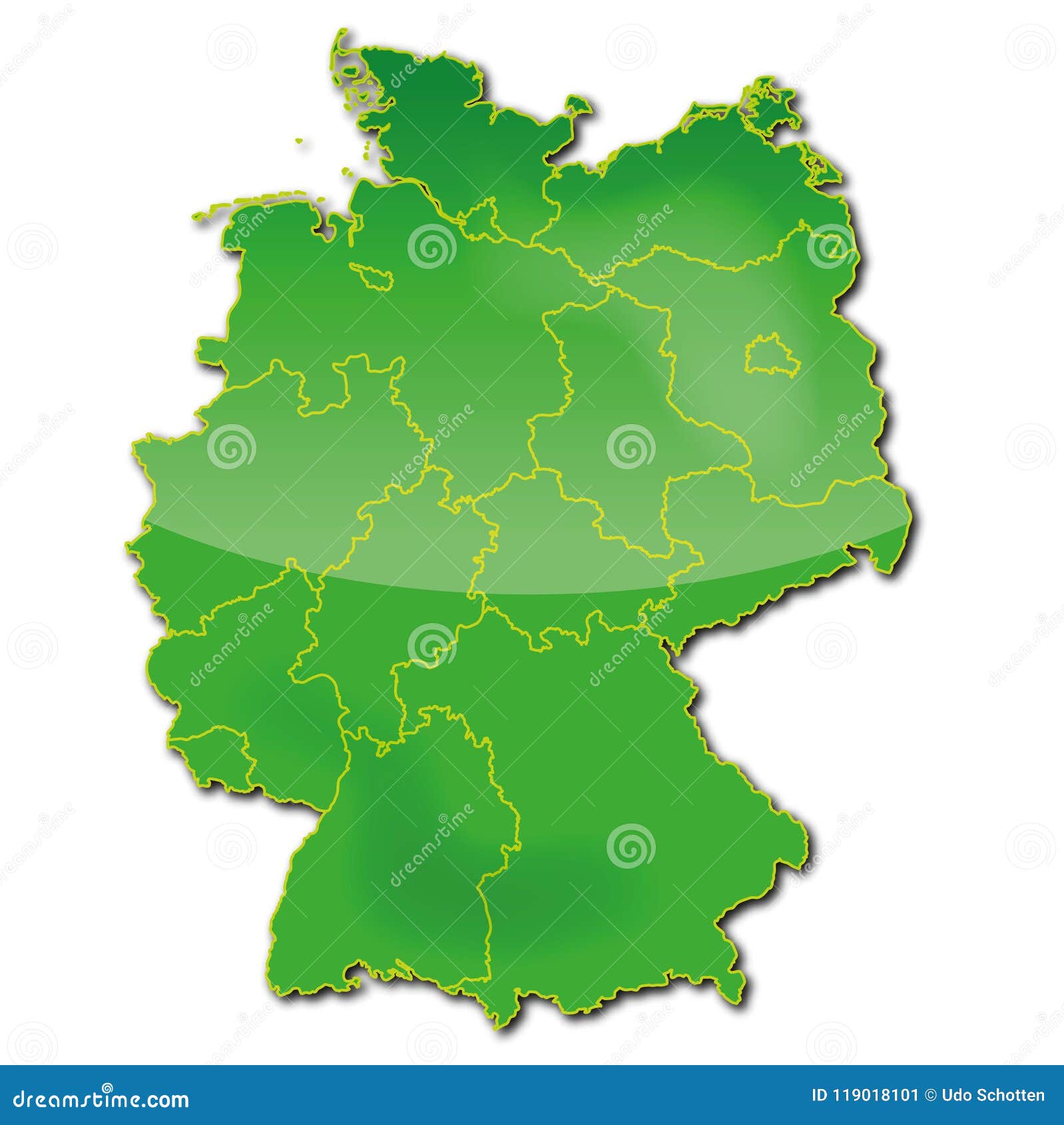 Map of Germany in green stock vector. Illustration of bremen - 119018101