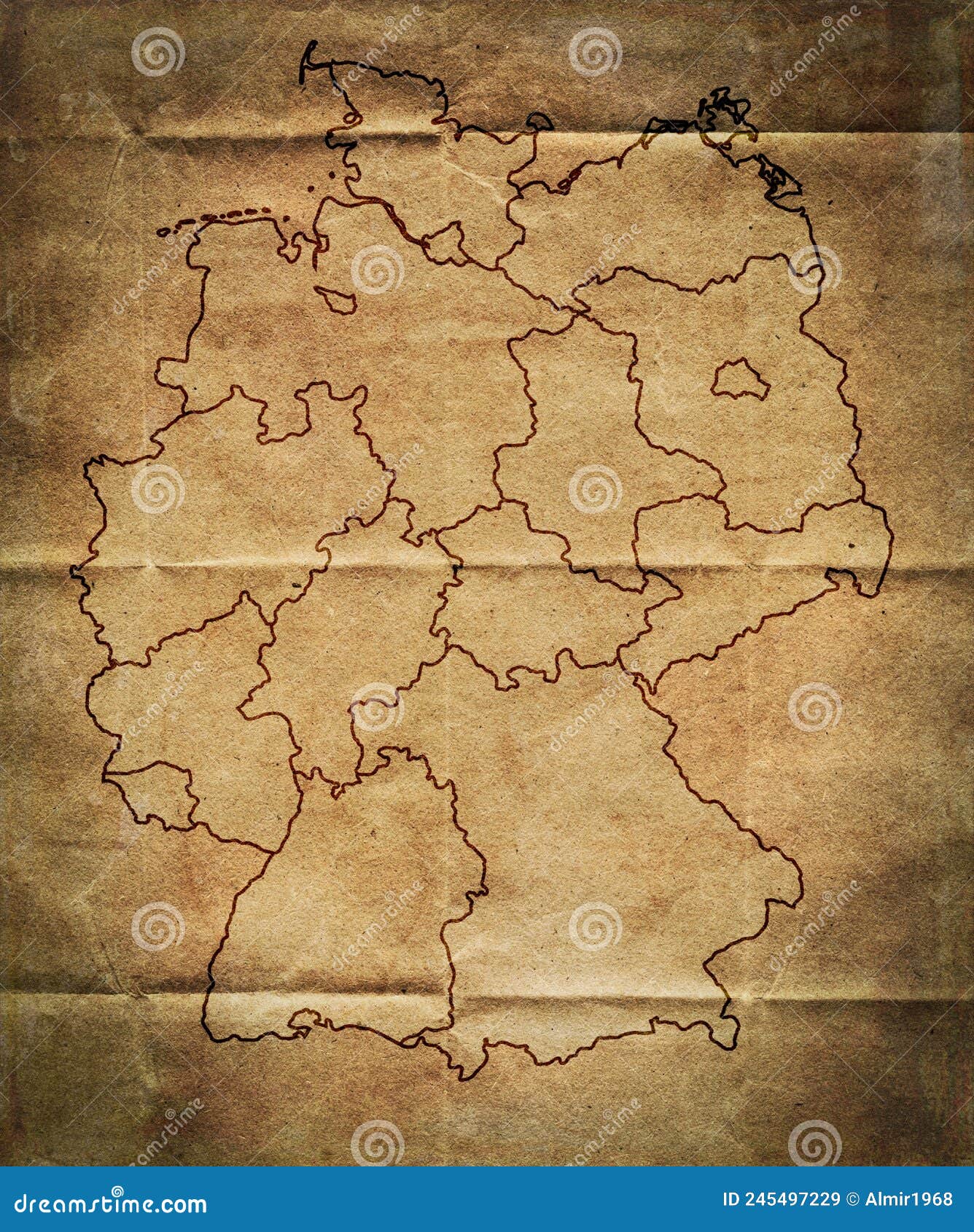 Map of Germany stock image. Image of europe, grungy - 245497229