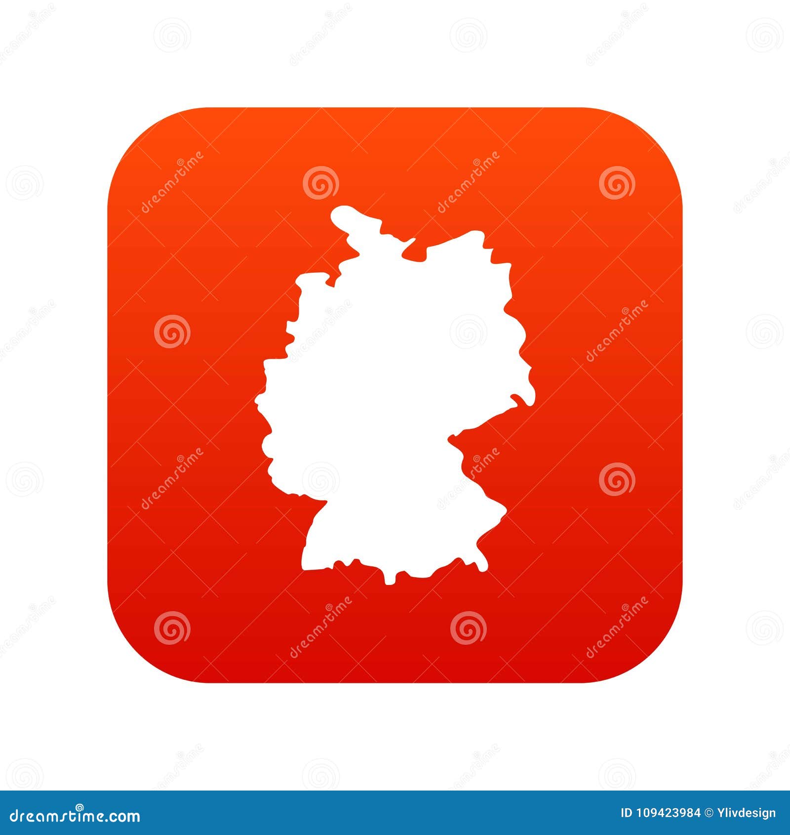 Germany Map Icon. Black Silhouette Vector Isolated Image Europe Country ...