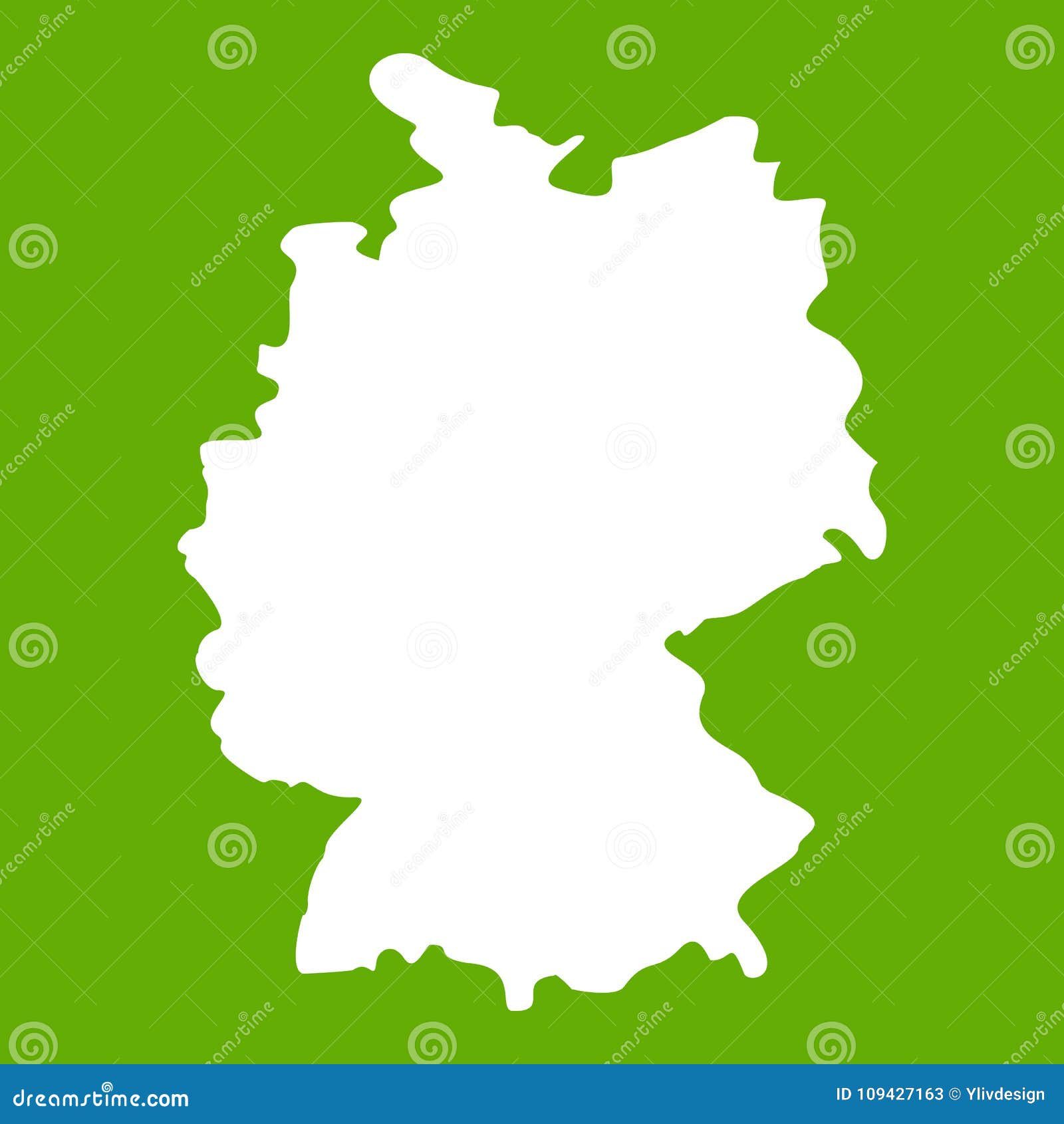 Map of Germany icon green stock vector. Illustration of isolated ...
