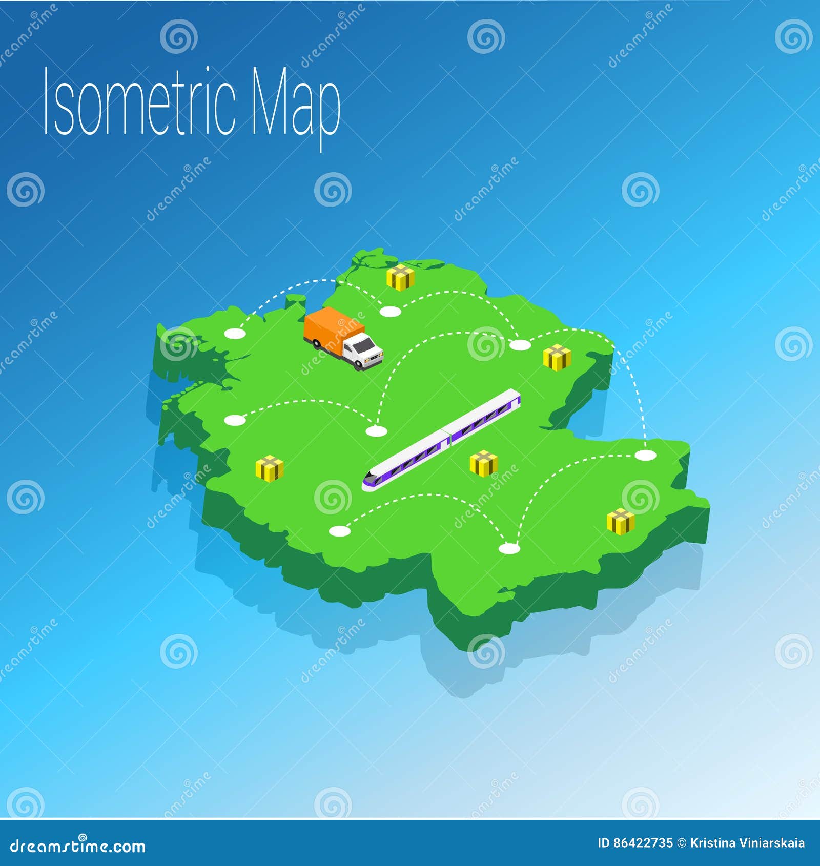 Map Germany Isometric Concept. Stock Vector - Illustration of elements ...