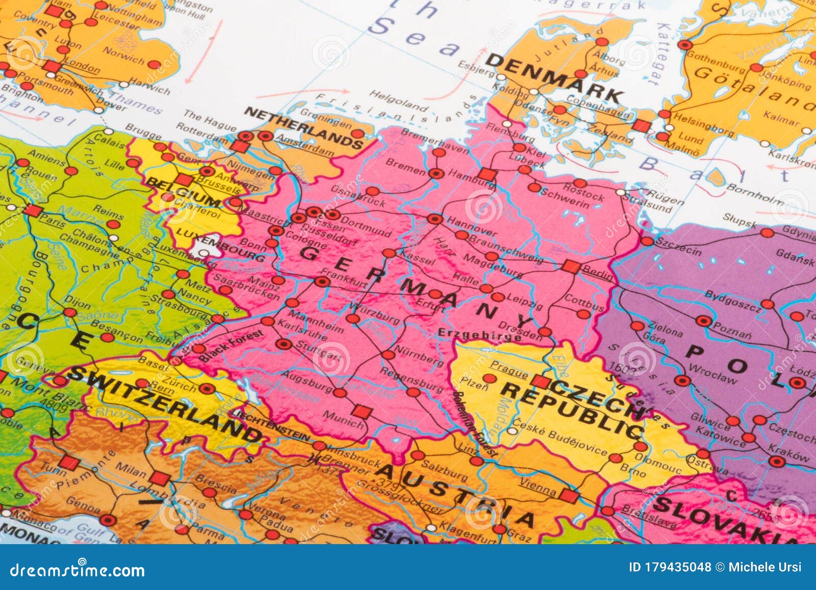 Map of Germany editorial stock photo. Image of holiday - 179435048