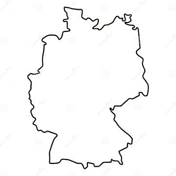 Map of Germany. Outline Map Vector Illustration Stock Vector ...