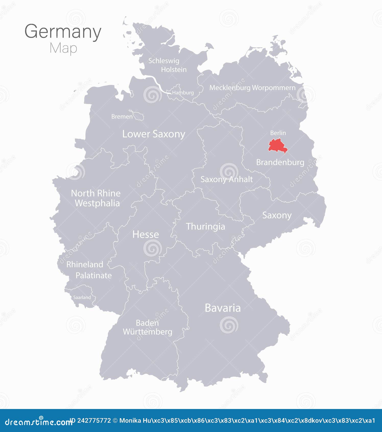 Map Of Germany Showing Capital