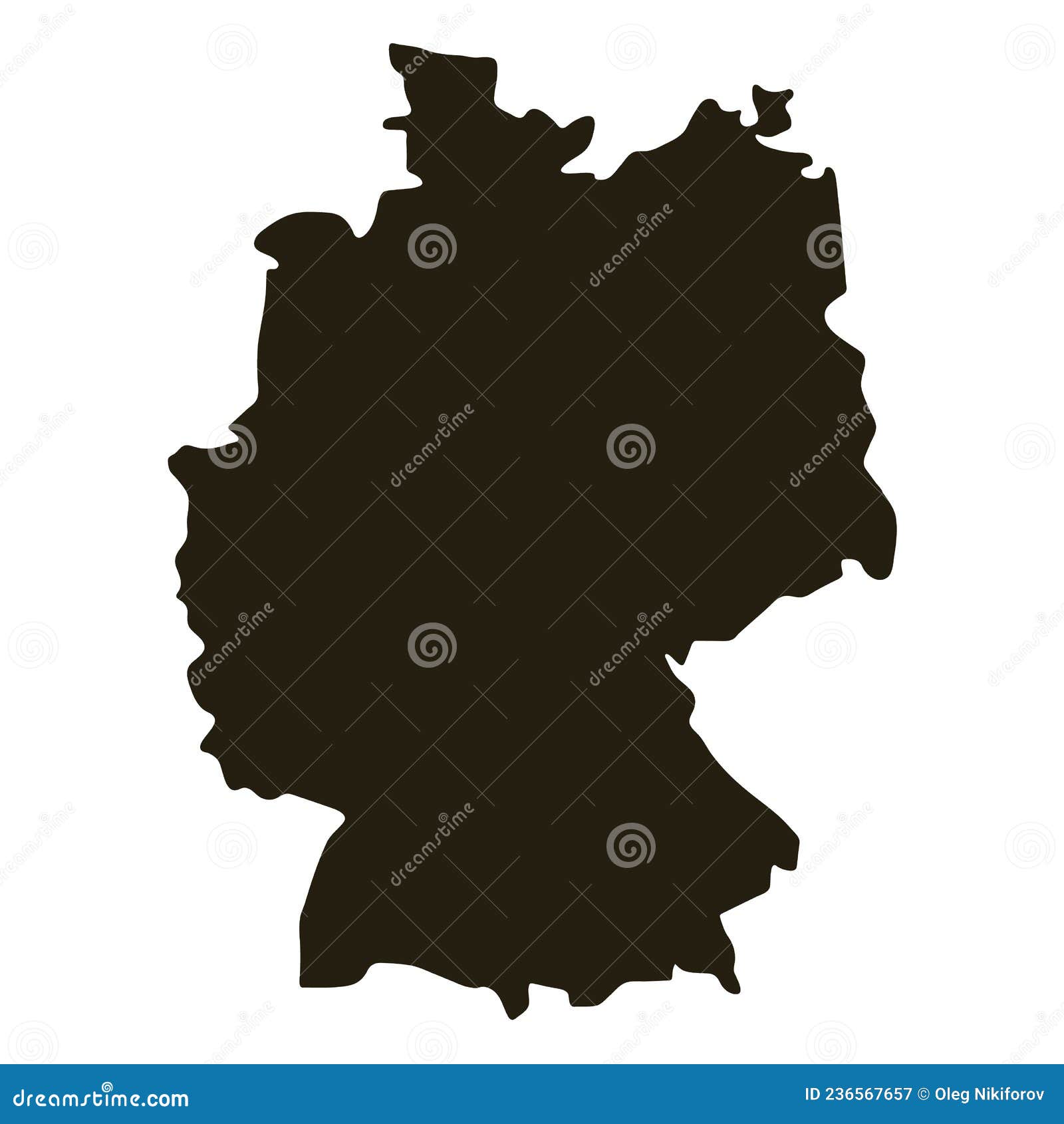 Map of Germany. Solid Black Map Vector Illustration Stock Vector ...