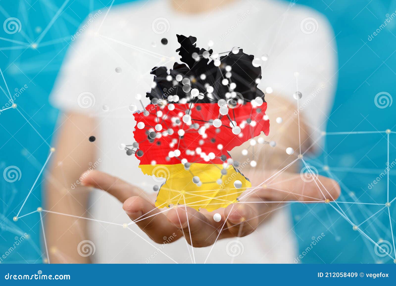 Map of Germany. Wire Frame 3D Mesh Stock Image - Image of berlin ...