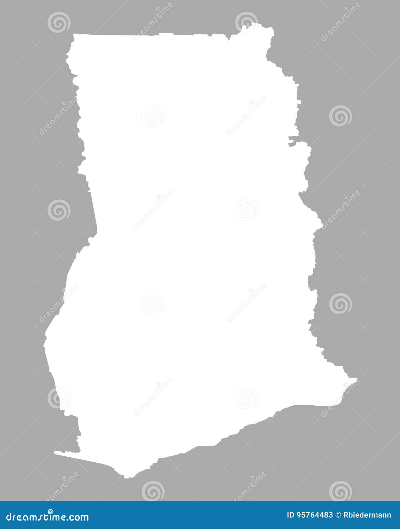 Map of Ghana stock vector. Illustration of contour, cartography - 95764483