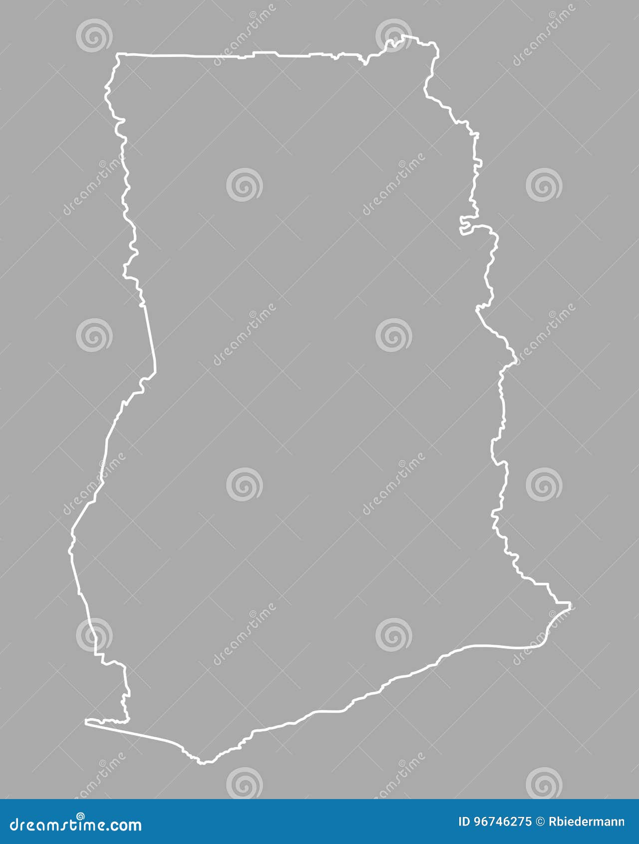 Map of Ghana stock vector. Illustration of line, vector - 96746275