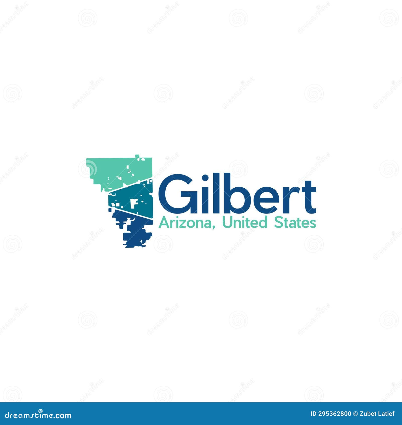Gilbert Area Map With Labels And Neighborhoods - One Color ...