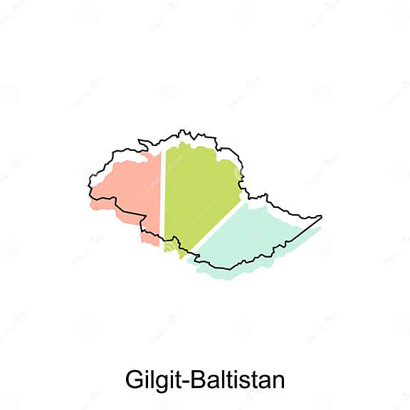 Map of Gilgit Baltistan Vector Template Stock Vector - Illustration of ...