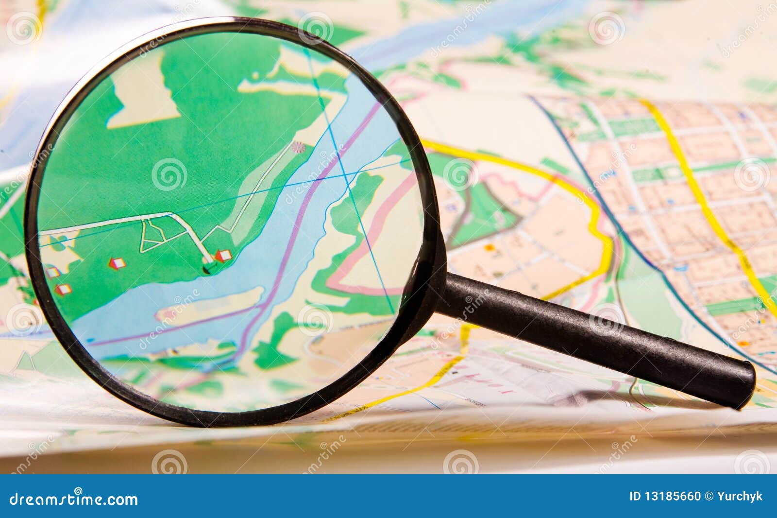 Map through glass stock photo. Image of city, direction - 13185660