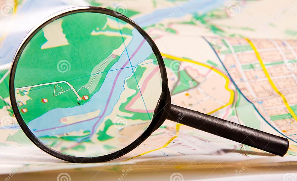 Map through glass stock photo. Image of city, direction - 13185660