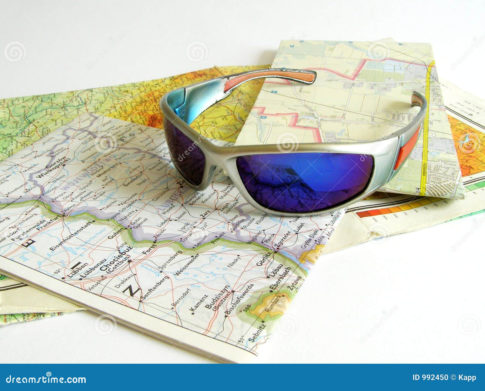 Map and glasses stock photo. Image of azimuth, midnight - 992450