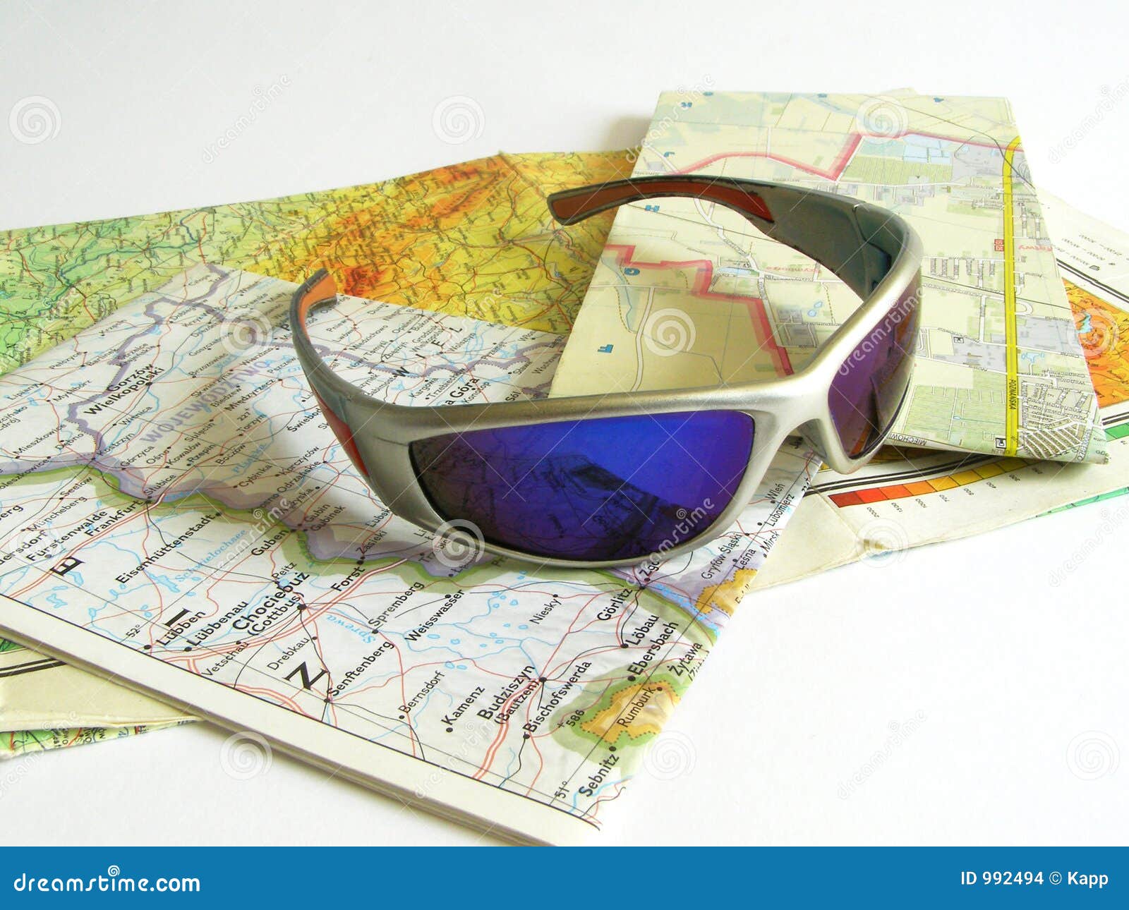 Map and glasses stock photo. Image of side, excursion, city - 992494