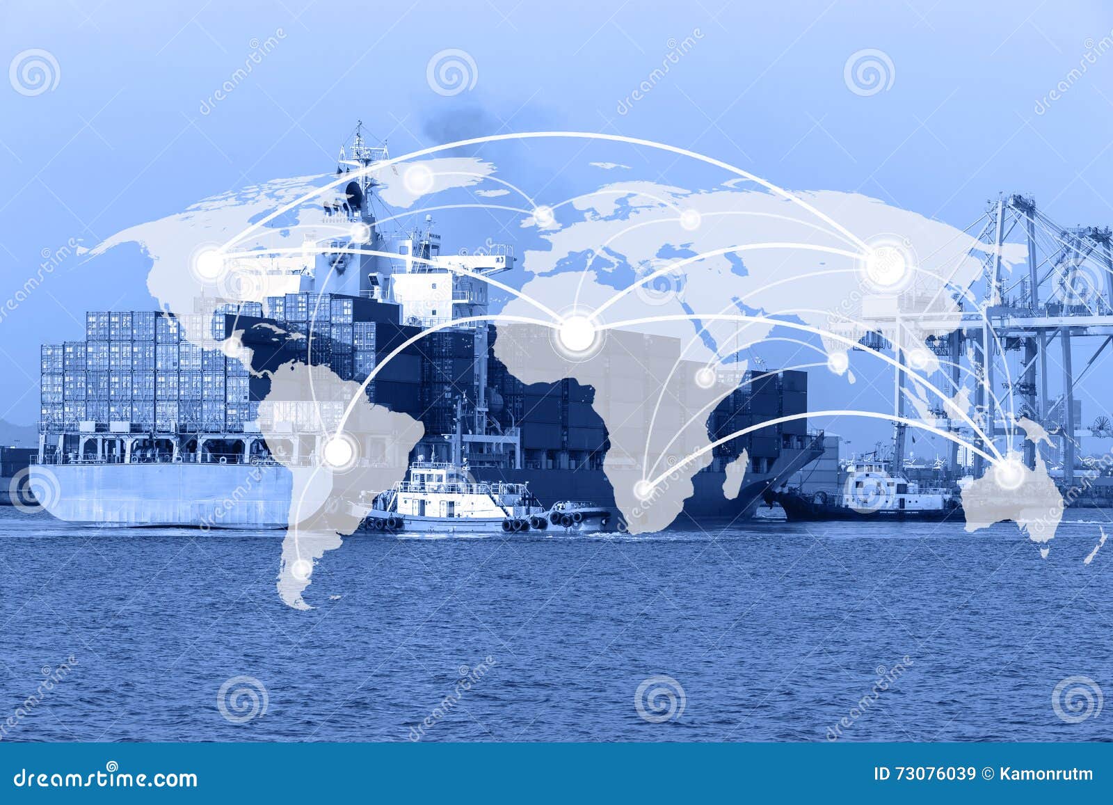 Map Global Connection Concept Stock Image - Image of international ...