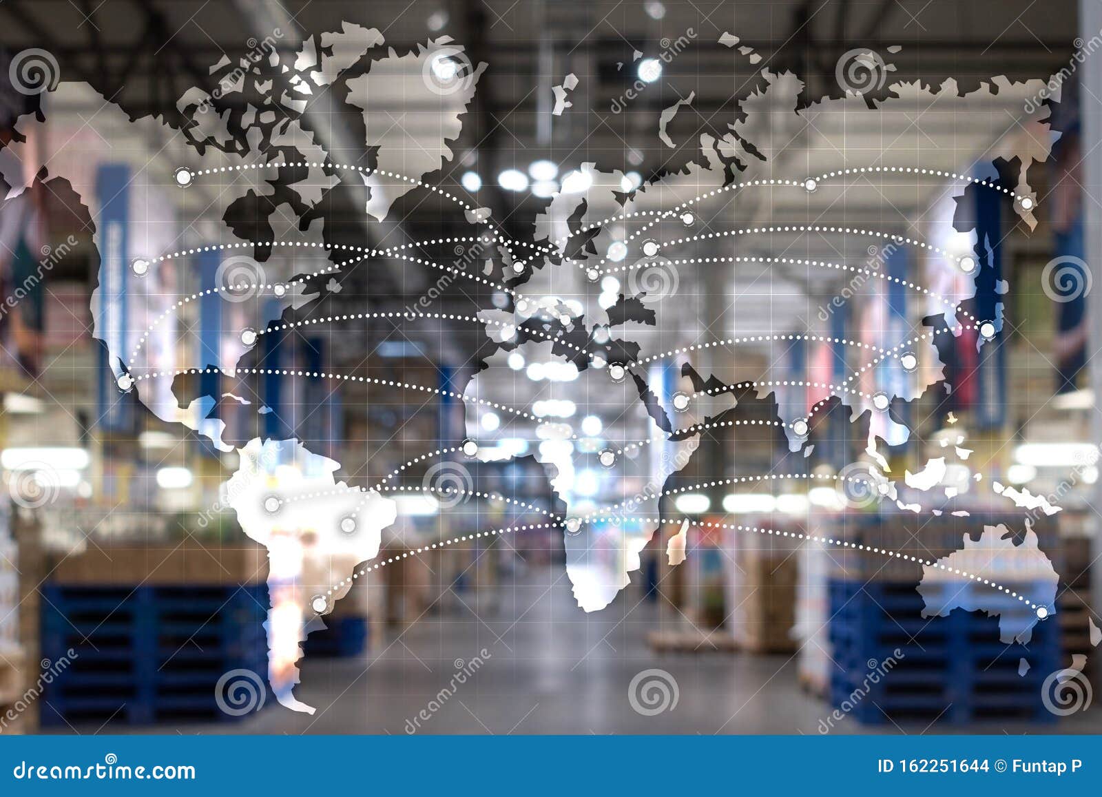 Map Global Logistics Partnership. Import Export Concept Stock Photo ...