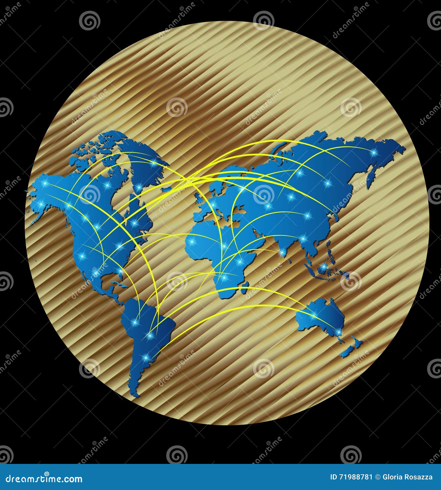 Map Globe Internet Connections Stock Vector - Illustration of africa ...
