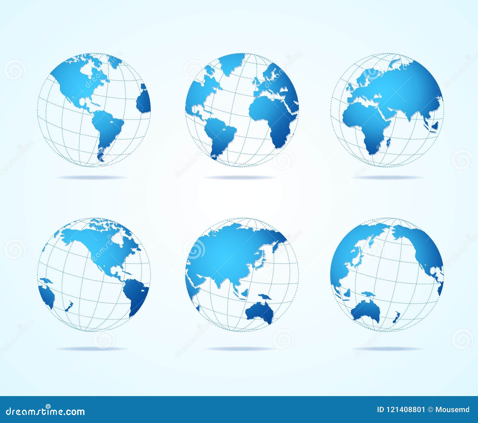 Map Globe Set. Vector stock vector. Illustration of innovation - 121408801