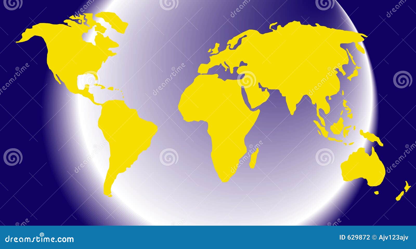 Map or globe of the world stock illustration. Illustration of land - 629872