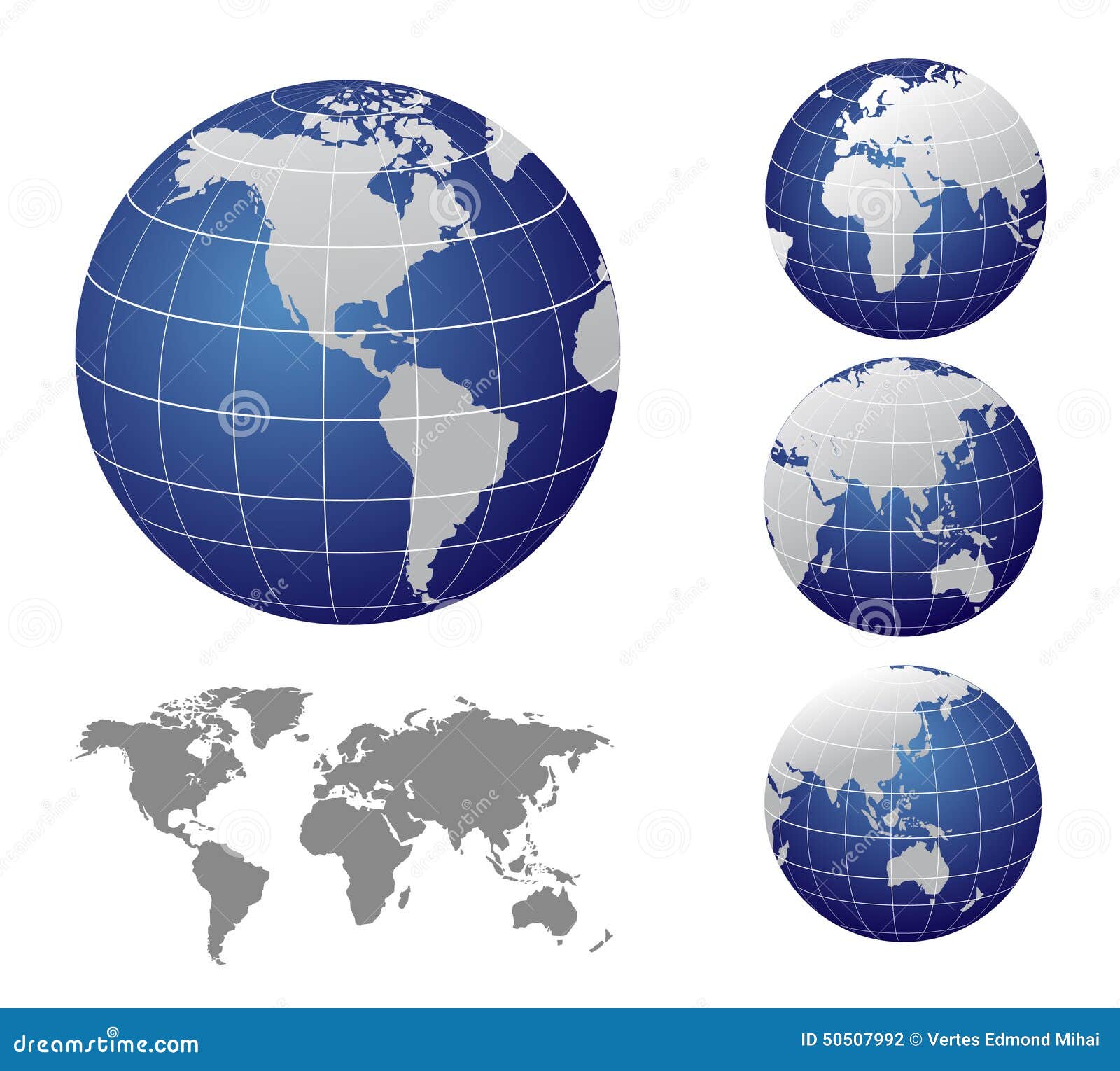 Map and Globe of the World stock vector. Illustration of countries ...
