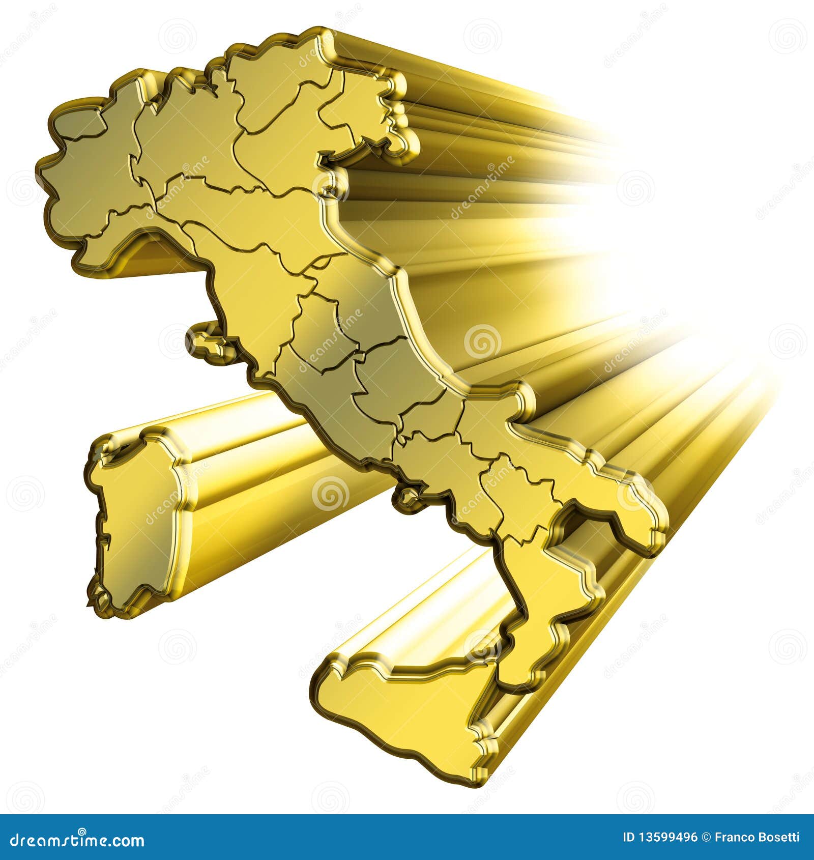 Map Of Gold Italy Royalty-Free Stock Image | CartoonDealer.com #13599496