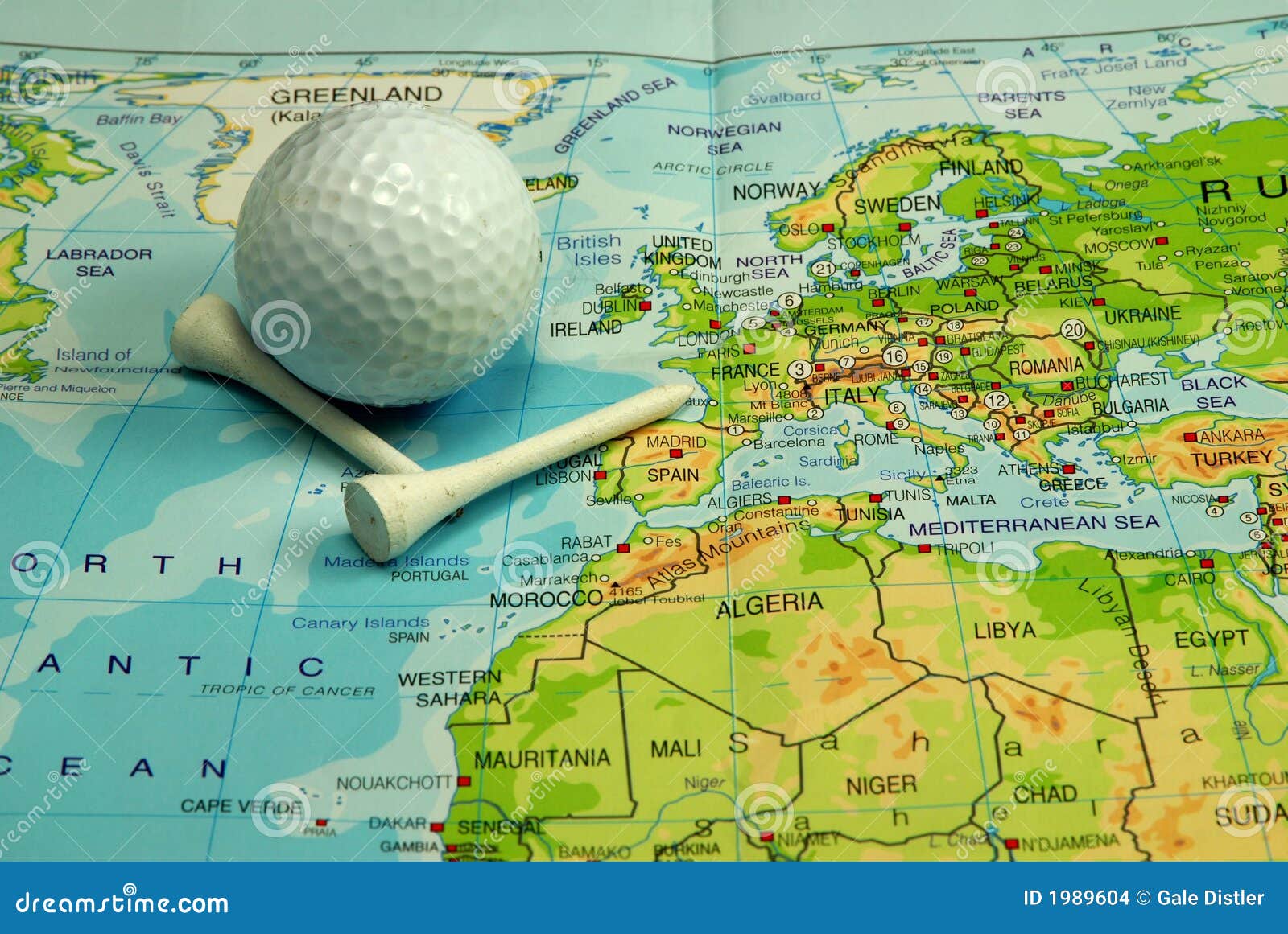 Map and golf stock photo. Image of beginning, ball, tees - 1989604