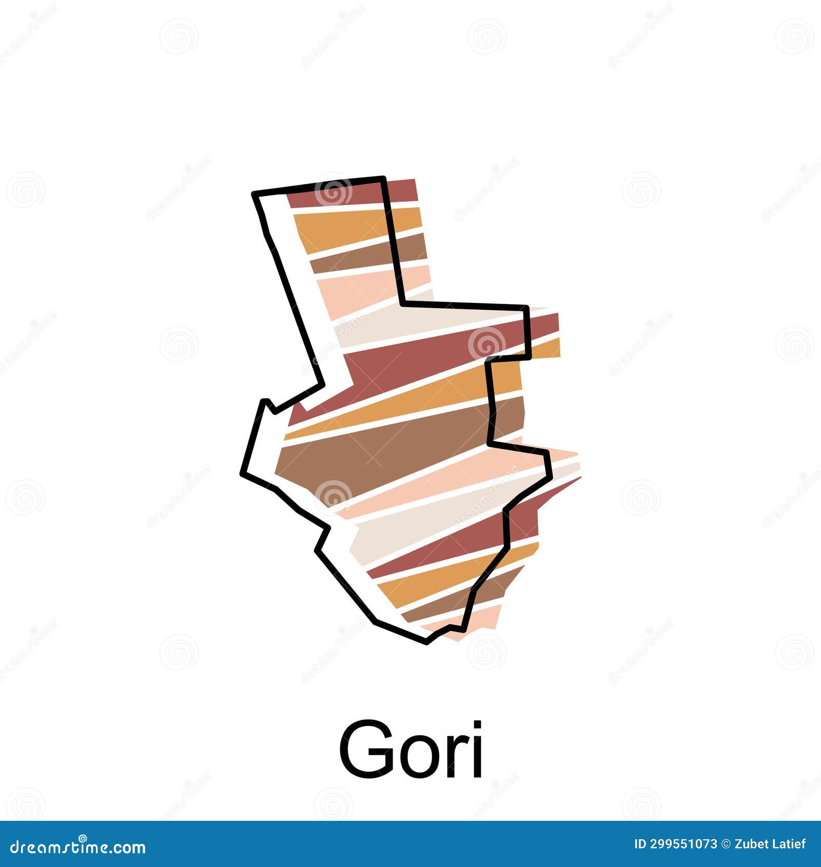 Map of Gori Georgia Europe Countries Map Vector Icon Template ...