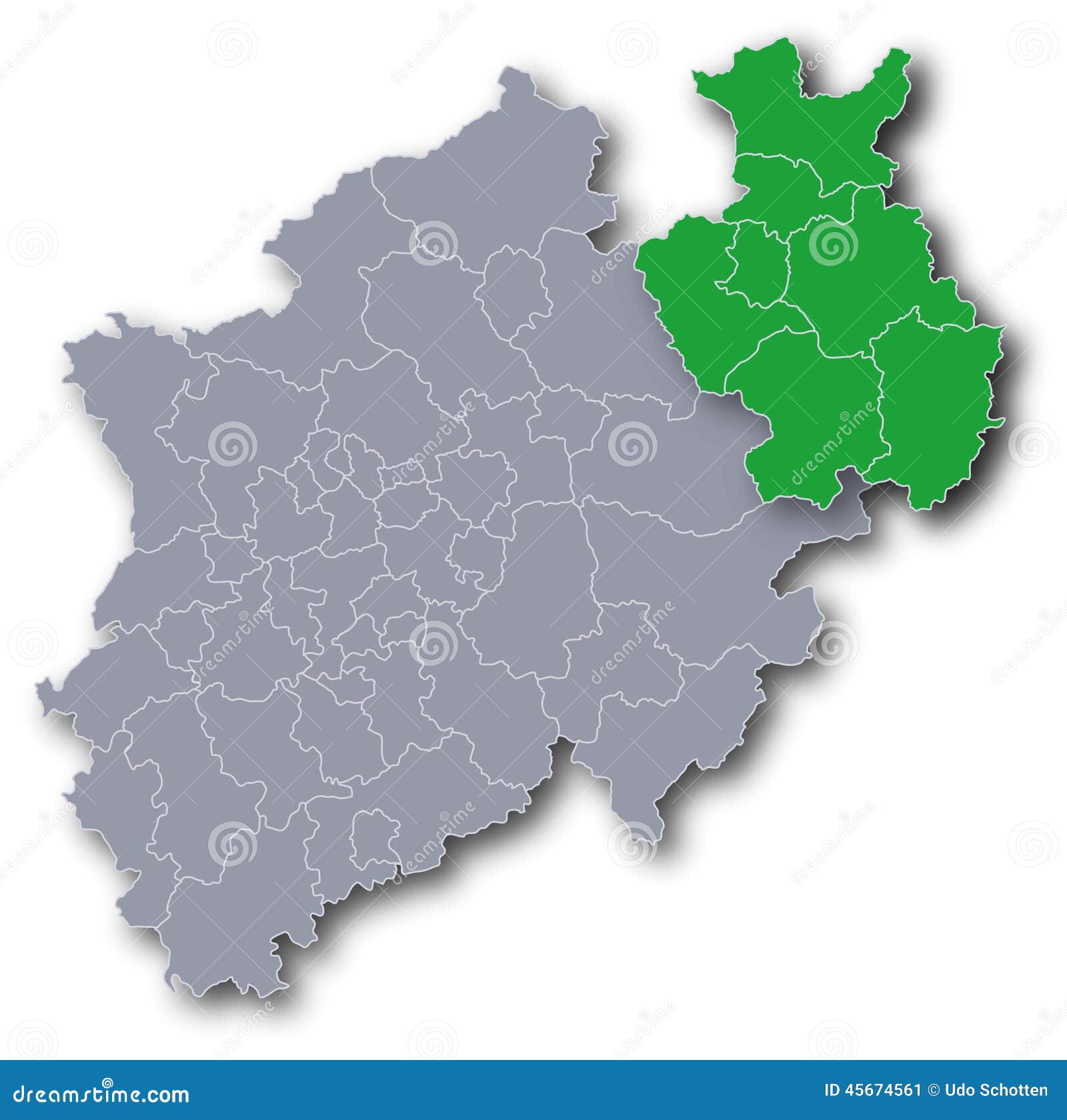 Map of the Government District Detmold Stock Vector - Illustration of ...