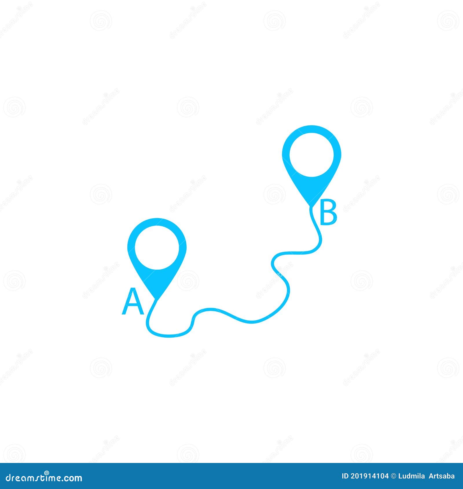 Map GPS icon flat stock illustration. Illustration of vector - 201914104